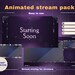 Purple Glow Shimmer Starlight Animated Stream Pack Minimal, Starry ...