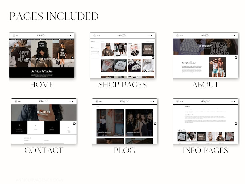 Modern Clothing Shop Wix Website Template With Custom Video (digital ...