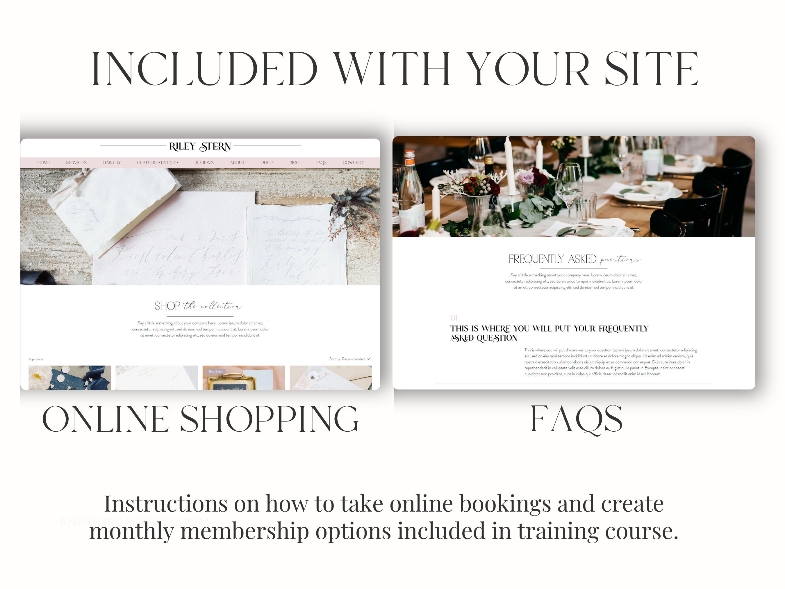 Wix Wedding Website Template | Modern Editable Site Design | Wedding ...