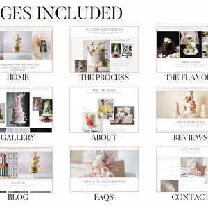 Elegant Wedding Cake Wix Website Template: Bakery & Event Design ...