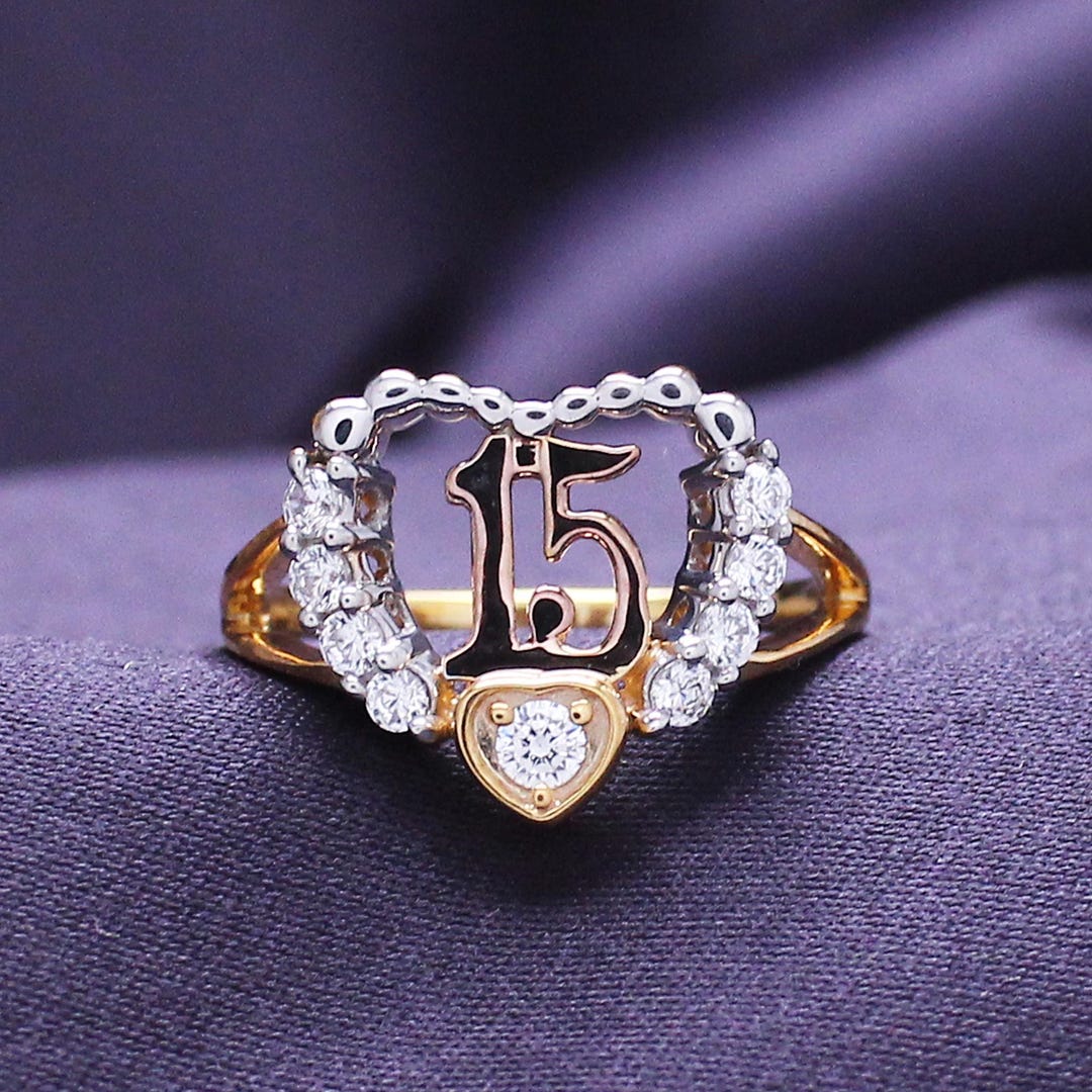 15 Anos Ring, 925 Sterling Silver 15 Anos Ring, 15 Year Quinceanera ...