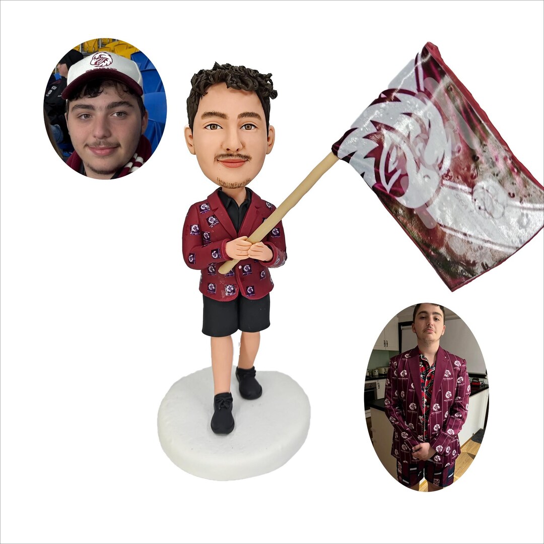 Bobblehead Custom:personalized Figure With Flag,custom Bobblehead From ...
