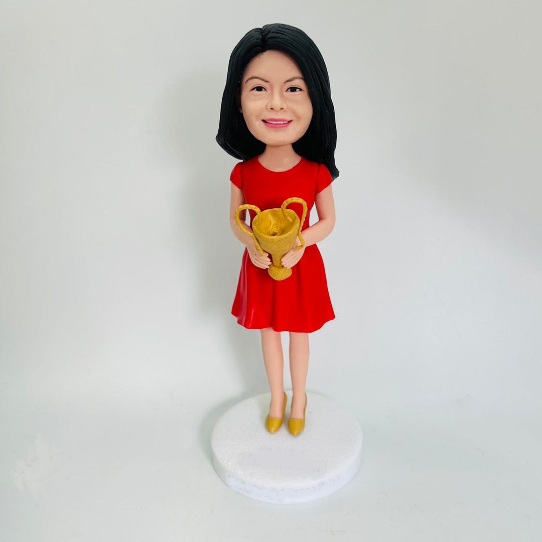 Custom Bobblehead in Red Dress,create Your Own Bobblehead,make Your ...