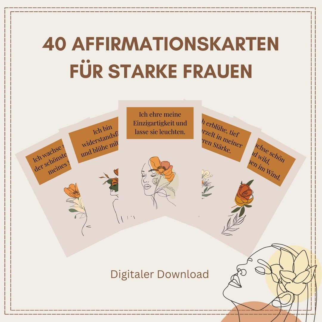 40 Affirmation Cards for Women (printable) | Self-love and Empowerment ...