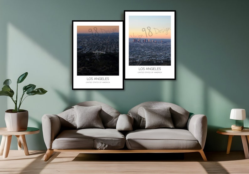 Printable Poster: Overview Los Angeles | USA - Digital Product ...