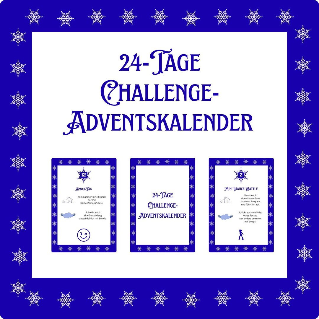 Beast Advent Calendar Challenge PDF | 24 Day Tasks for Couples, Friends ...