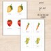 Watercolor Fruits and Vegetables Flash Card, Printable Cards ...