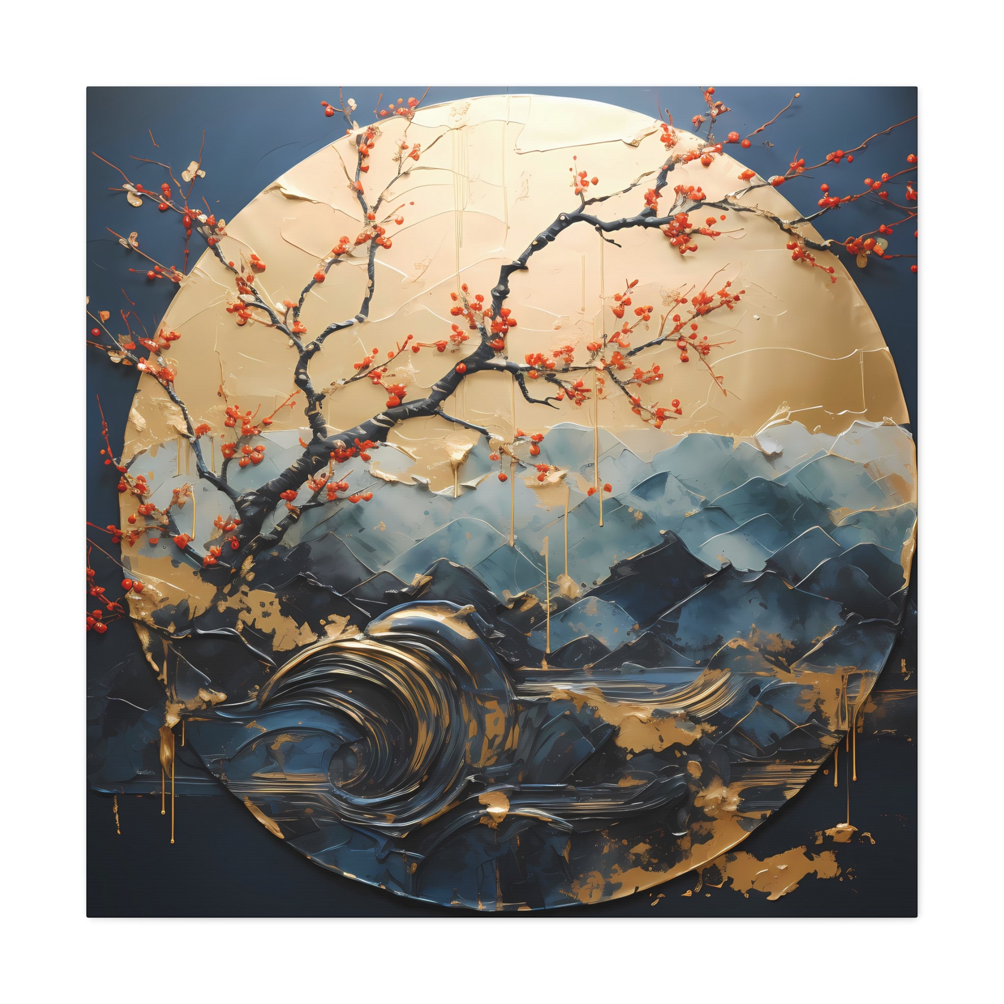 Japanese Kintsugi Wall Art Layers of Nature Wall Hanging - Etsy