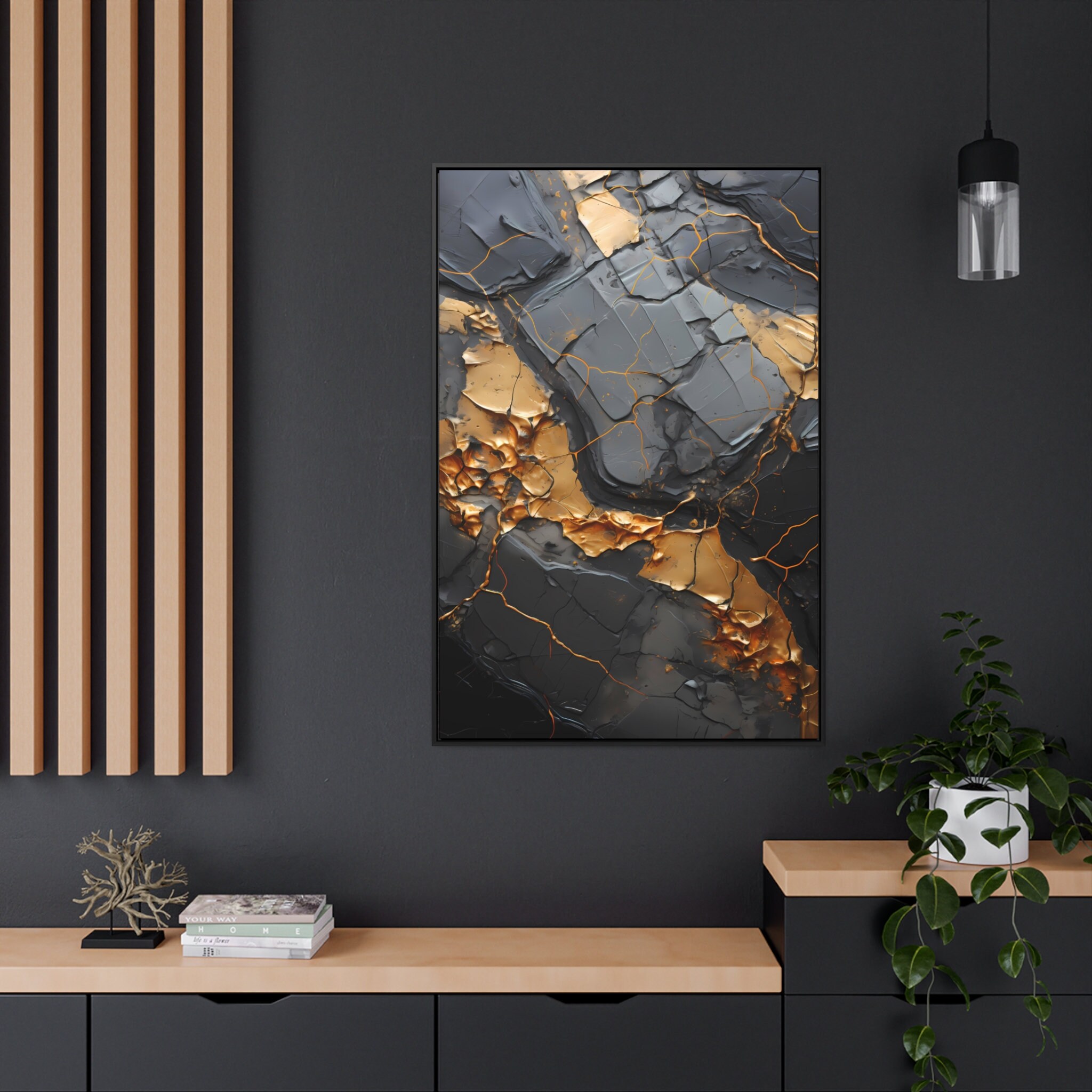 Japenese Kintsugi Wall Art Hanging Art Kintsugi Painting - Etsy