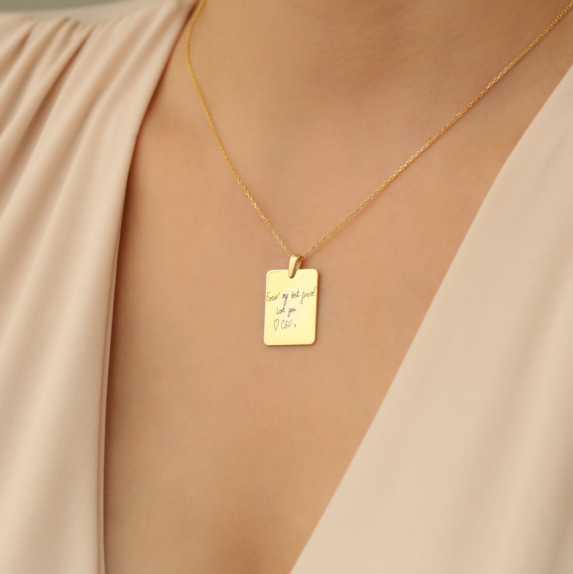 Custom Handwriting Necklace, Actual Signature Necklace, Your Own ...