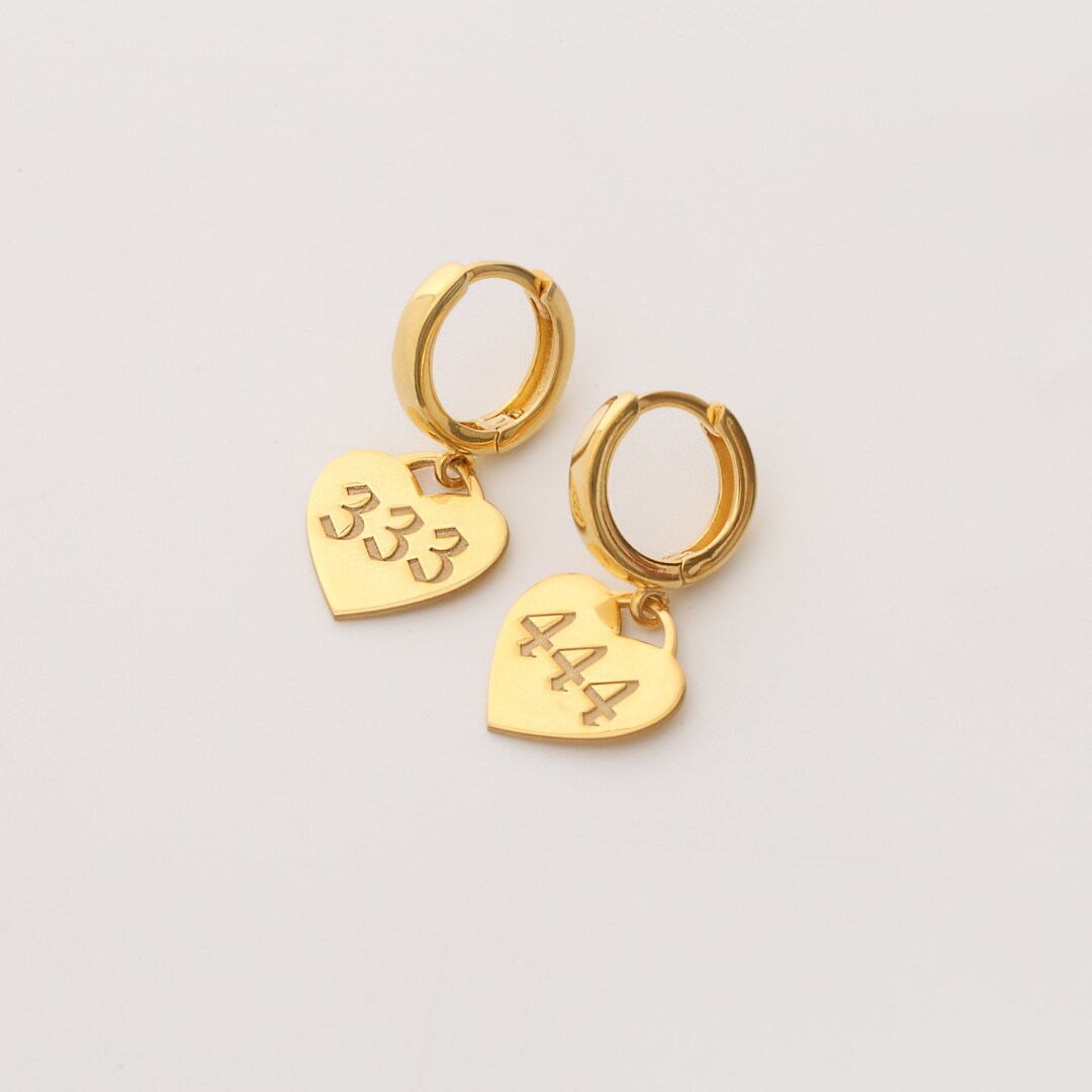 Angel Number Earrings 111 222 333 444 555 666 777 888 999 Angel Numbers ...