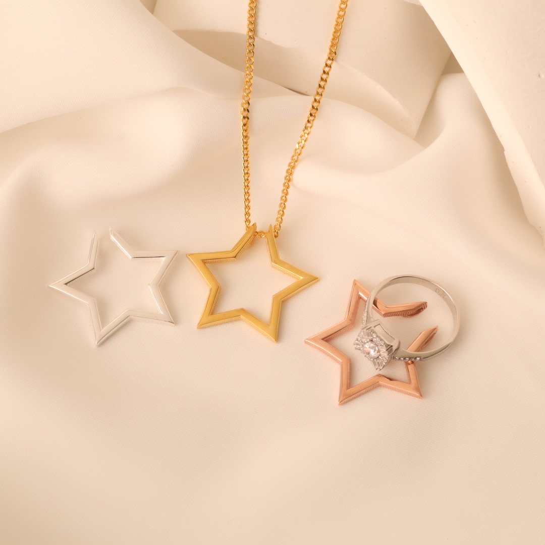 Star Ring Holder Necklace Star Shape Ring Keeper Necklace Wedding Ring ...