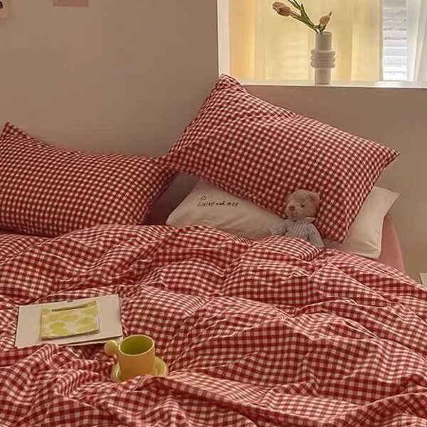 Red Duvet Cover - Etsy