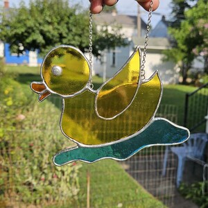 Stained Glass Yellow Rubber Ducky Suncatcher - Etsy