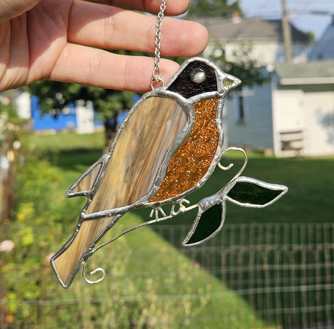 Stained Glass Robin Suncatcher - Etsy