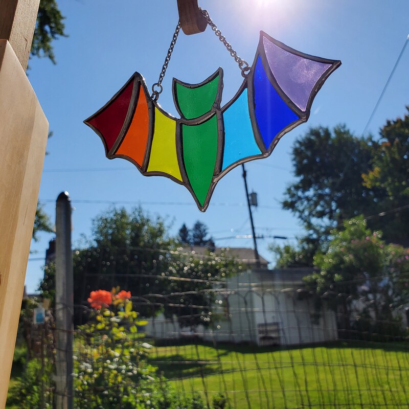 Rainbow Stained Glass - Etsy
