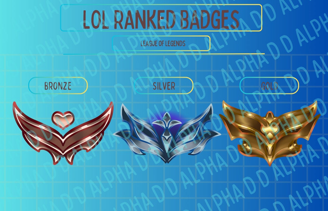 League of Legends Ranked Badges Twitch Sub/bit Badges/emotes for ...