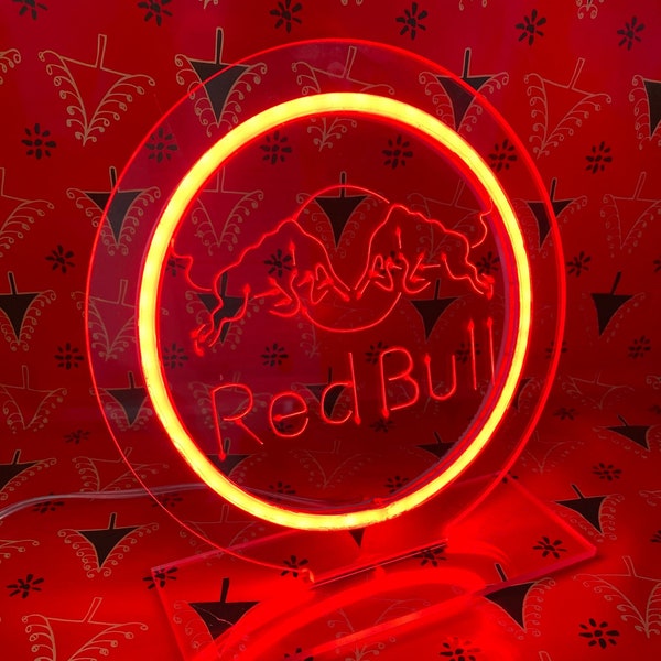 Red Bull Neon Sign - Etsy