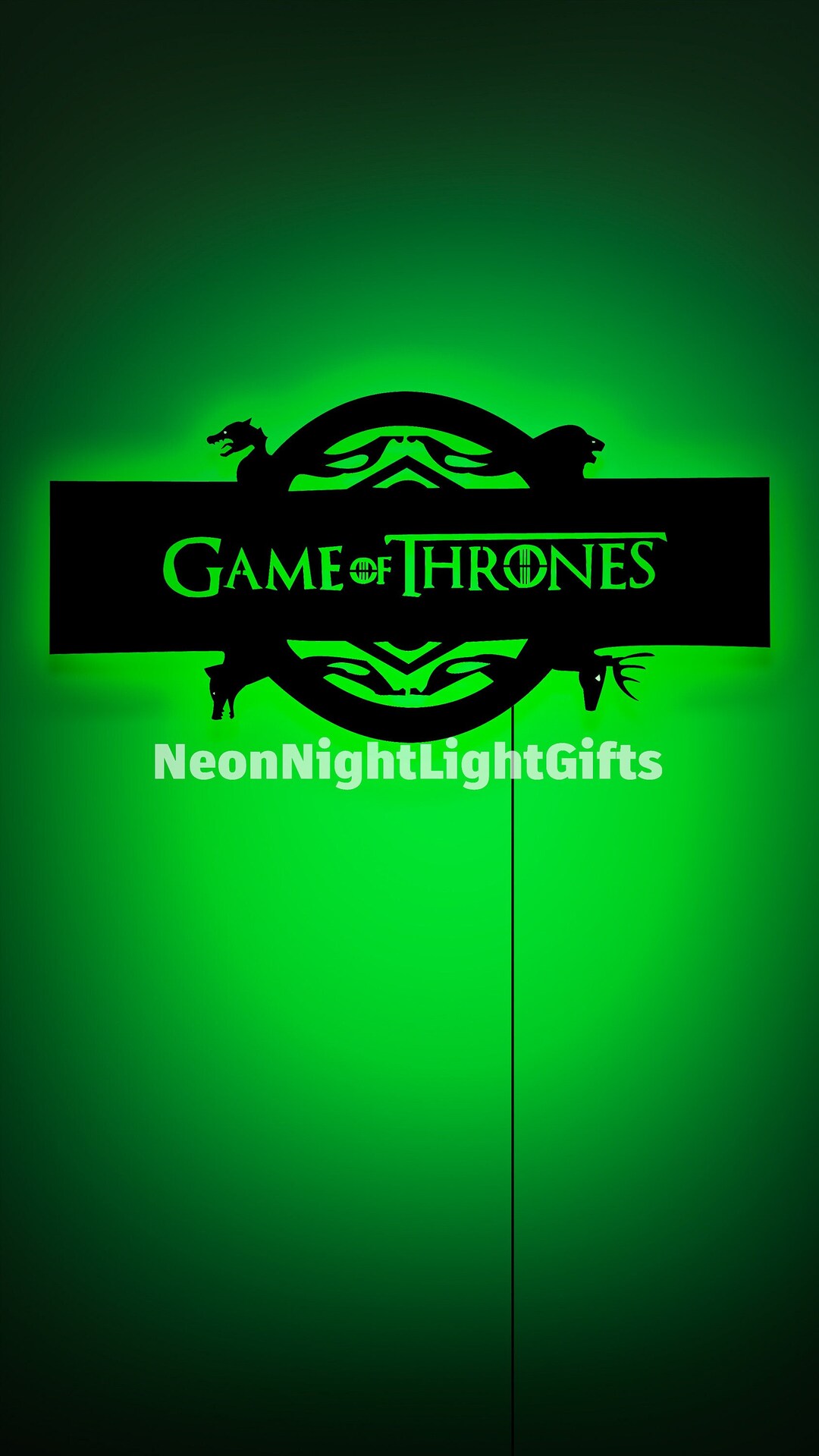 Game of Thrones Wood RGB Led Light Sign, Custom GOT Light Sign, Gamer ...