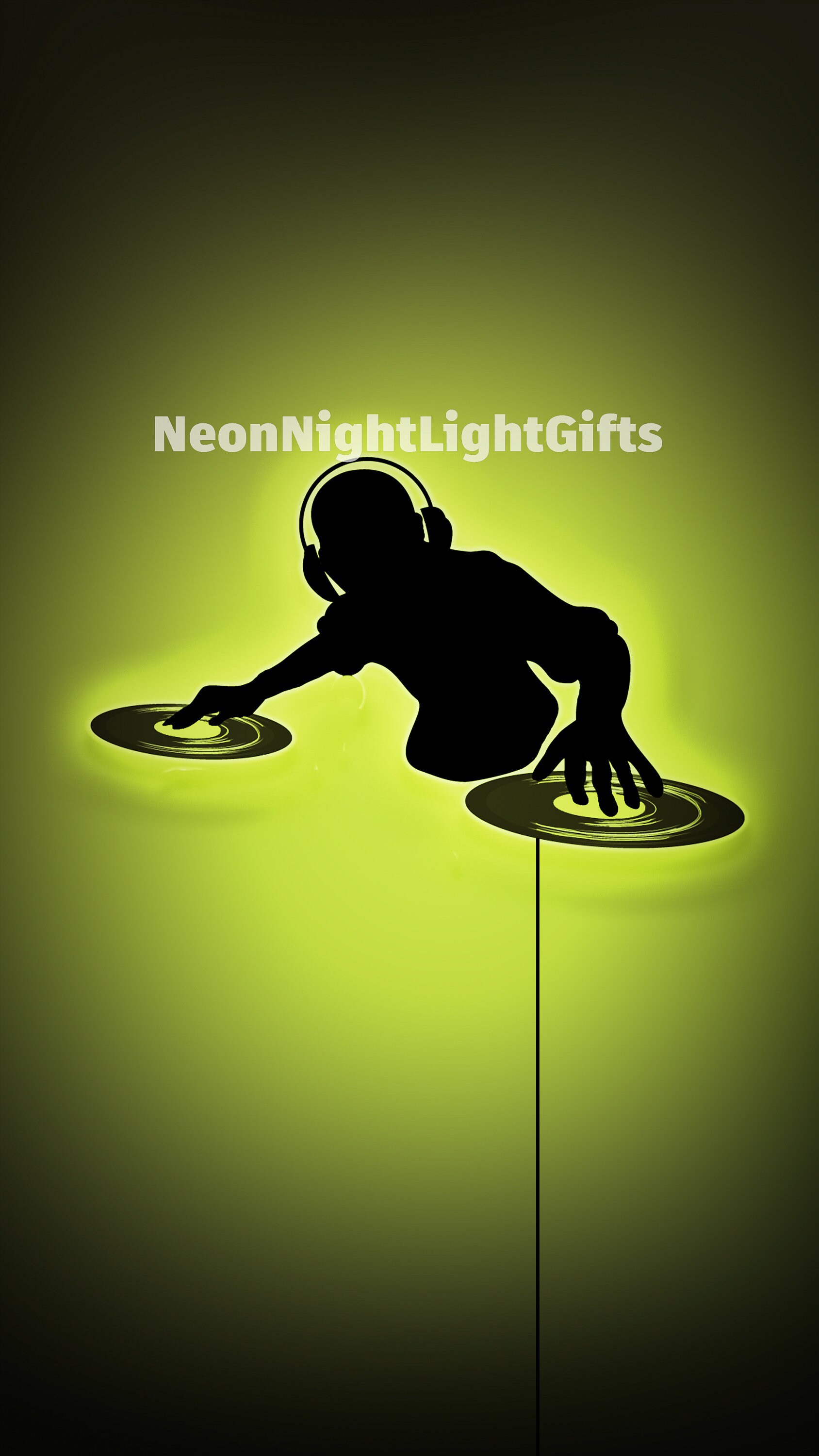 Custom DJ Silhouette Light Decor, Birthday Gift, Personalized Wall ...