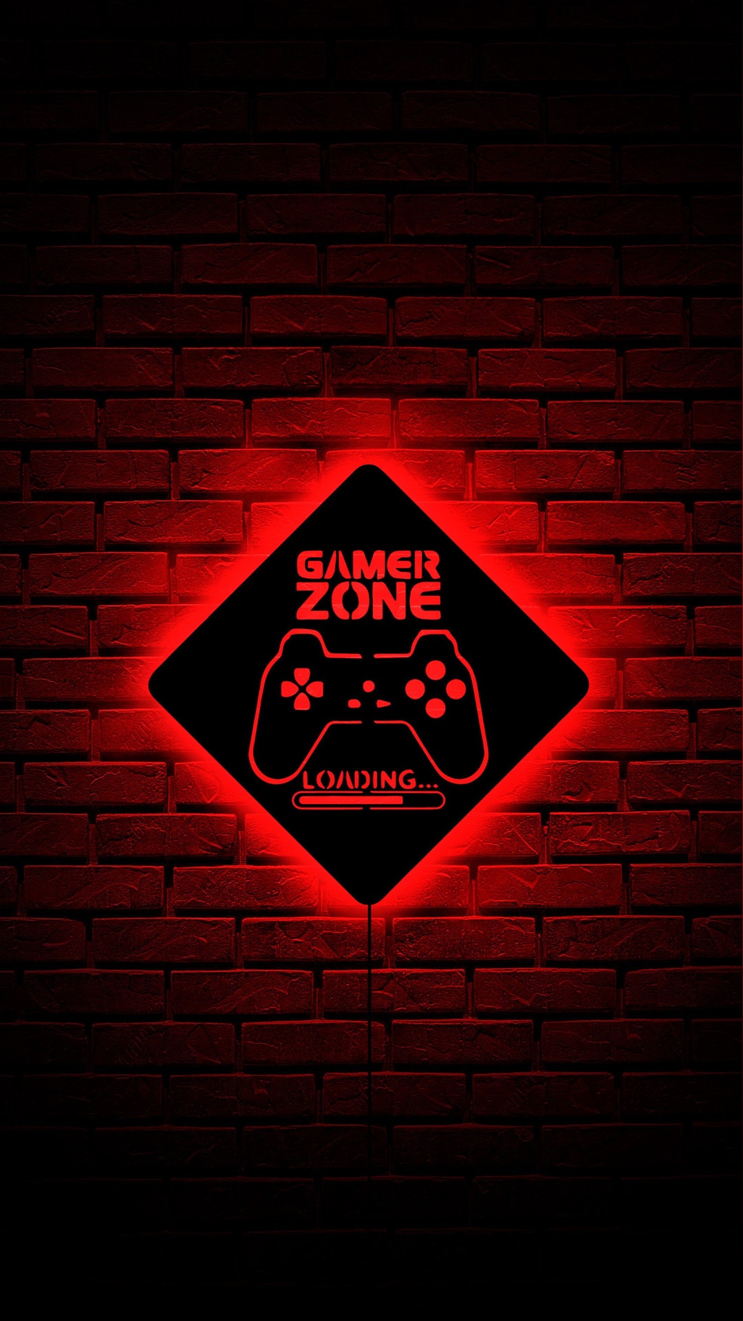 Gamer Zone Led Sign, Custom Gamer Room Lighted Wall Decor, Wood Sign ...