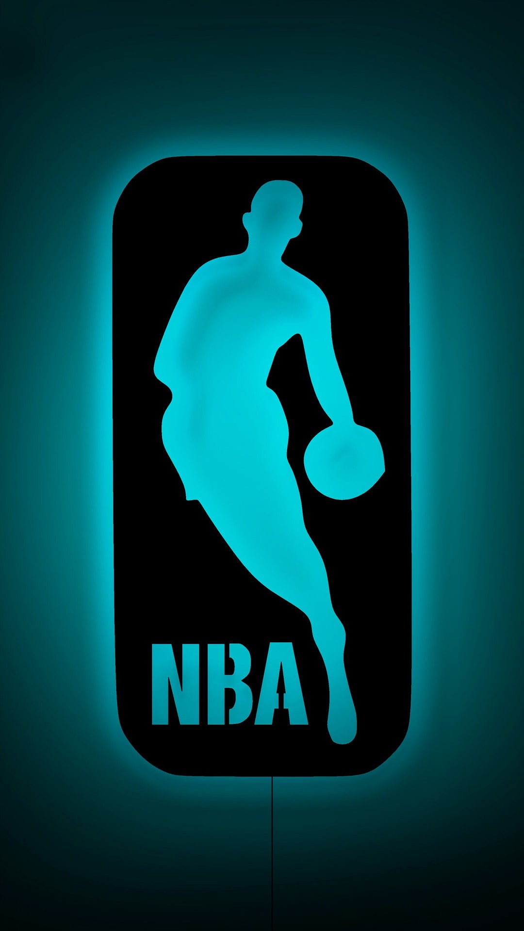NBA Led Wood Light Sign Custom Nba Basketball Light Sign Nba - Etsy