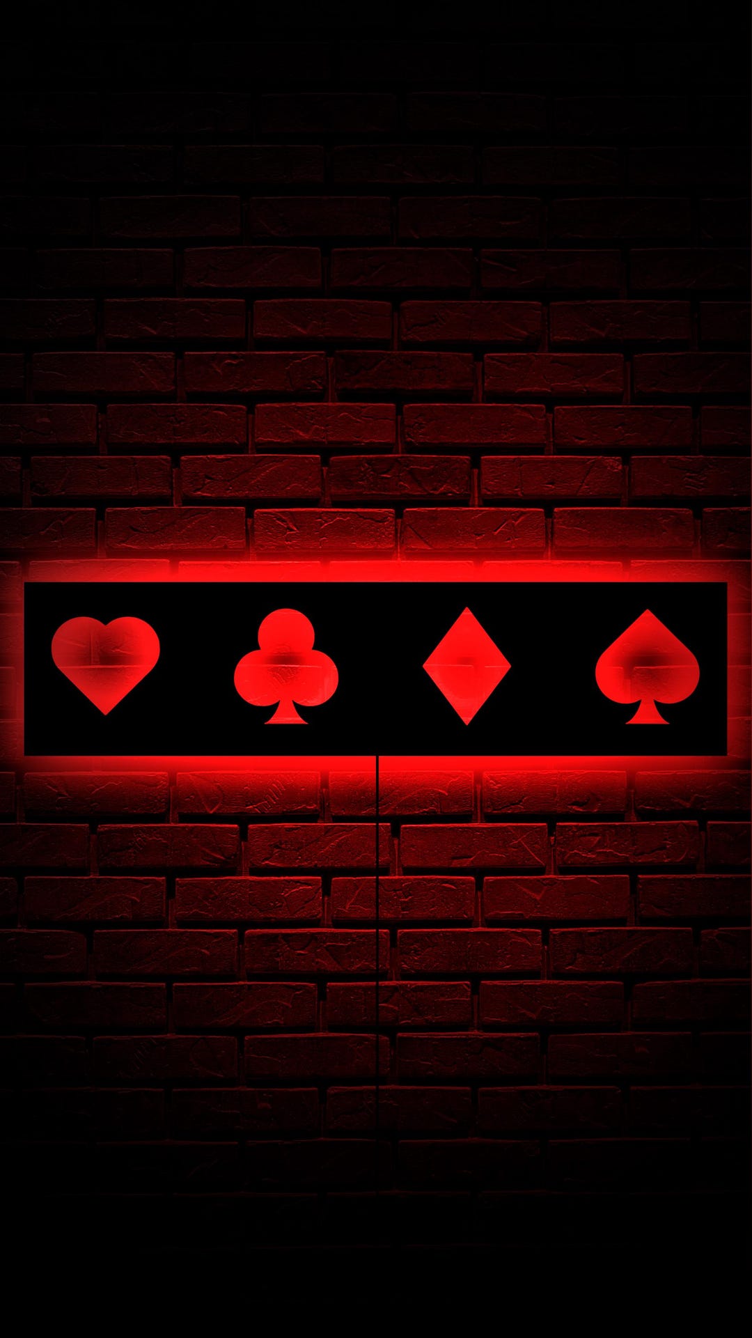 Playing Cards Wood Wall Art With Rgb Led Light, Playing Cards Home ...