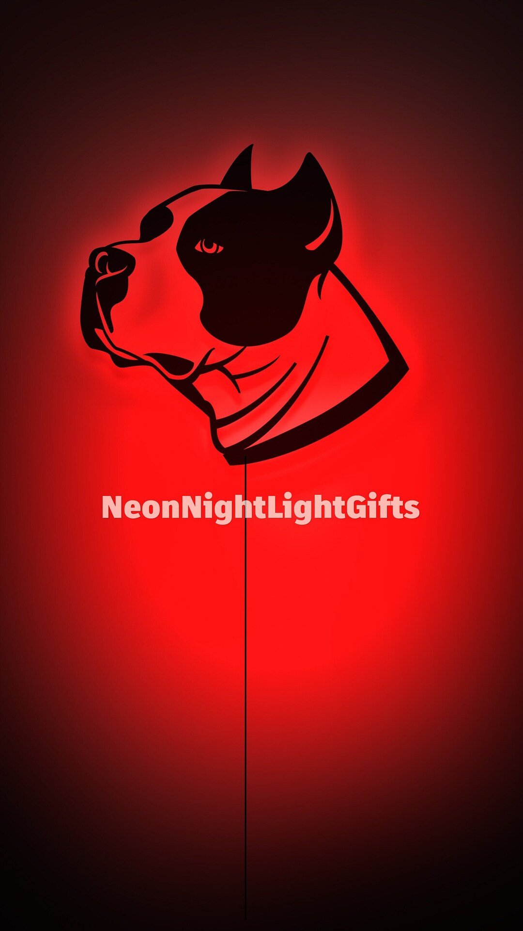 Pitbull Dog Light Sign Custom Animal Light Sign Birthday - Etsy