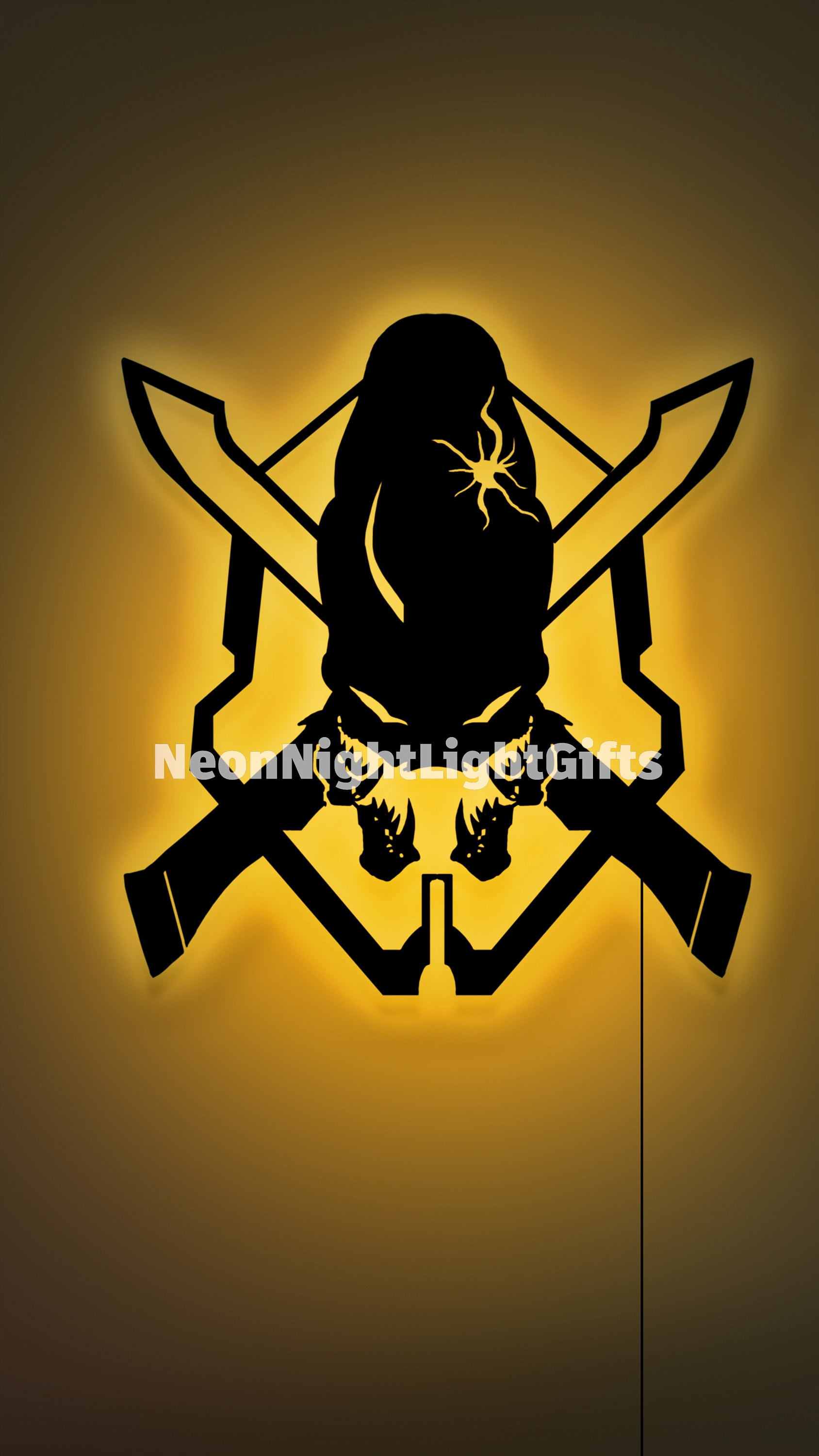 Custom Halo Legendary Icon Wooden RGB Light Sign, Gamer Room Decor ...