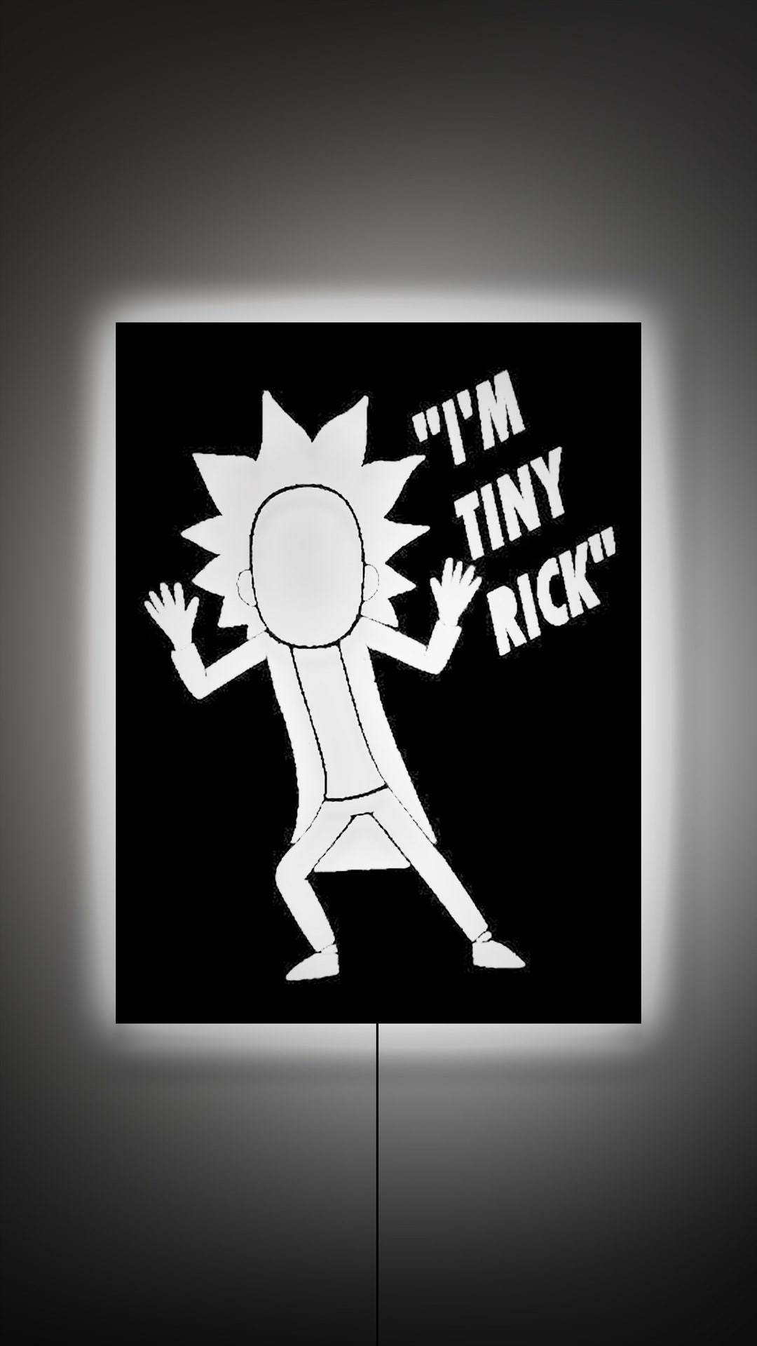 Rick and Morty Wood Wall Art With Rgb Led Light, Rick and Morty Room ...