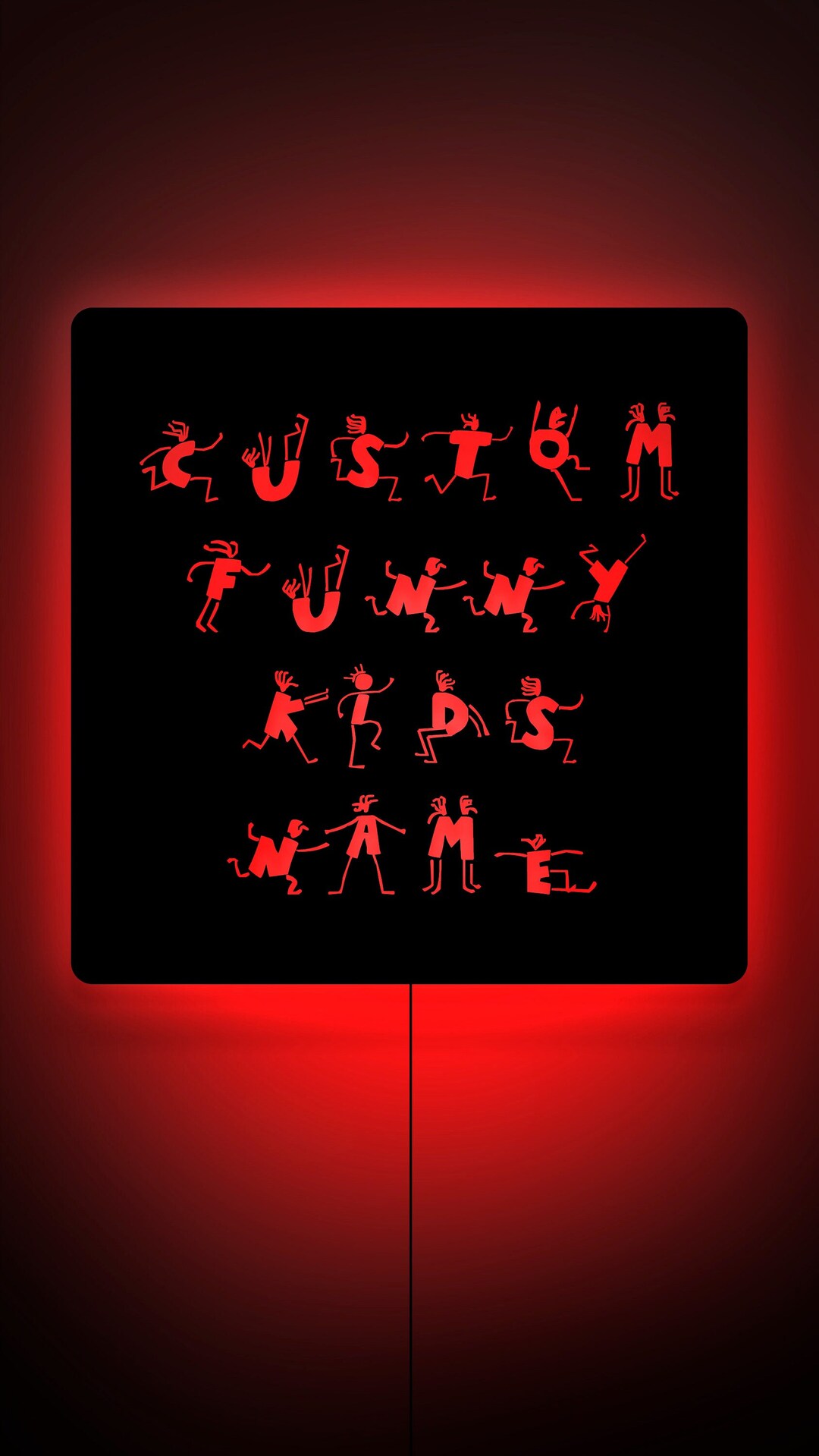 Custom Dripping Name Wooden RGB Led Light Sign, Game Room Decor, Custom ...