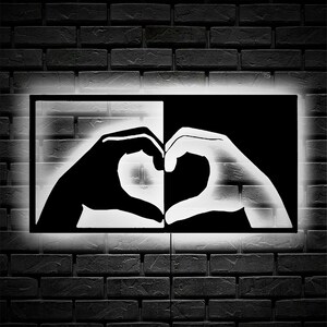 Heart Led Light Sign, Custom Love Light Sign, Birthday Gift, Game Room ...