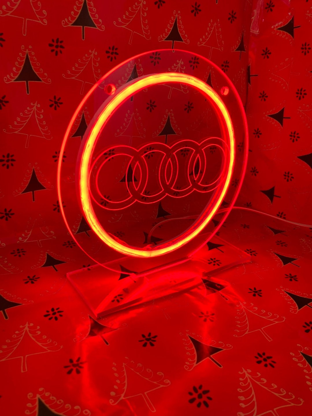 Audi Car Logo Night Light Sign Custom Audi Neon Led Sign - Etsy