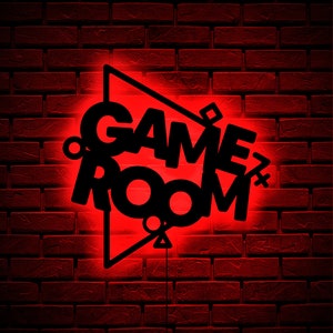 Game Room Led Sign, Gamer Light Sign, Birthday Gift, Gamer Room Lighted ...