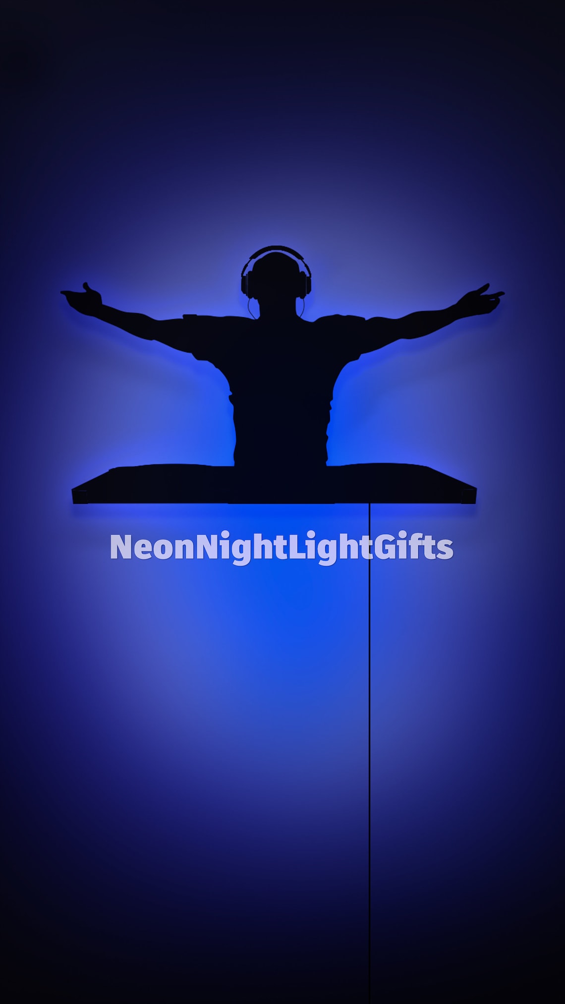 DJ Silhouette Led Sign, DJ Silhouette Led Light Decor, DJ Gifts, Music ...