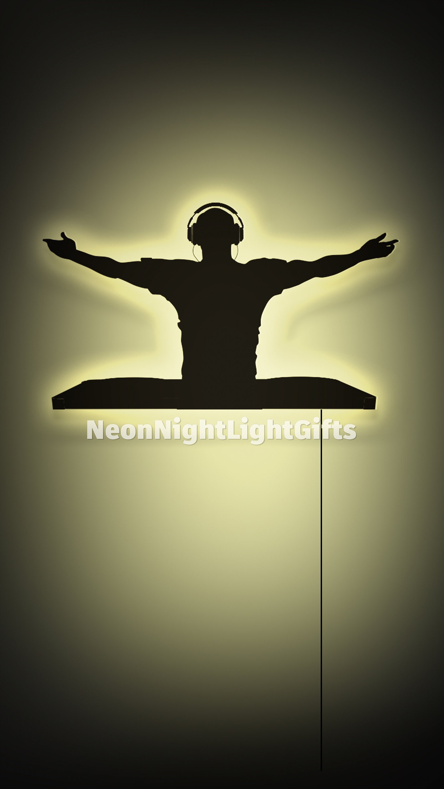 DJ Silhouette Led Sign, DJ Silhouette Led Light Decor, DJ Gifts, Music ...