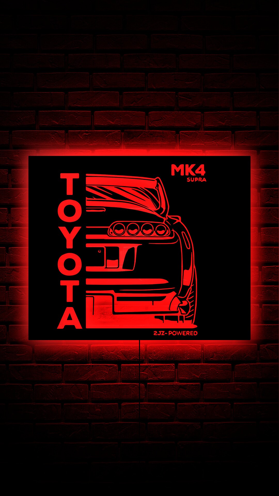 Sports Car Wall Led Sign, Garage Wall Decor, Custom Car Neon Light Sign ...