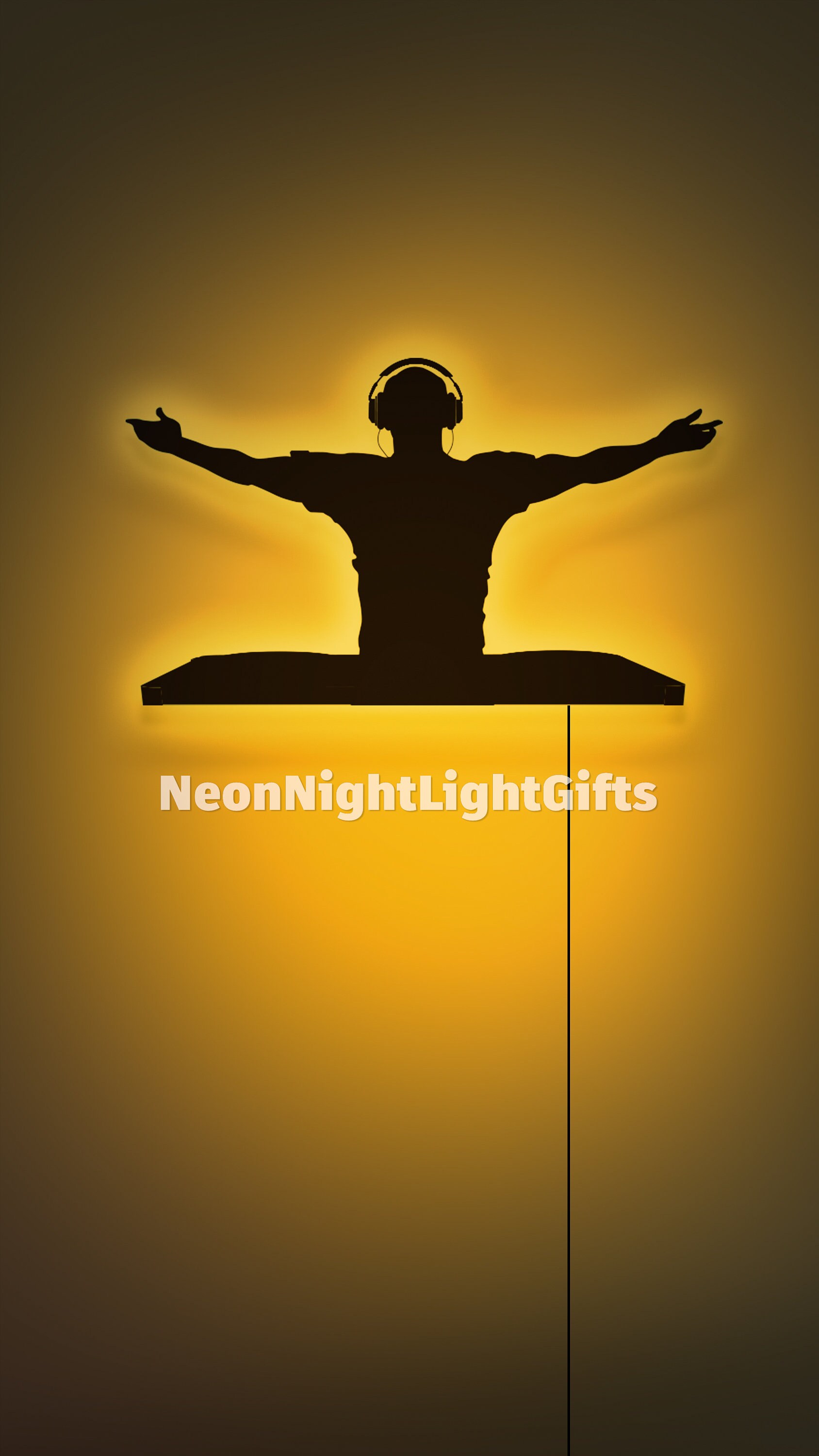 DJ Silhouette Led Sign, DJ Silhouette Led Light Decor, DJ Gifts, Music ...