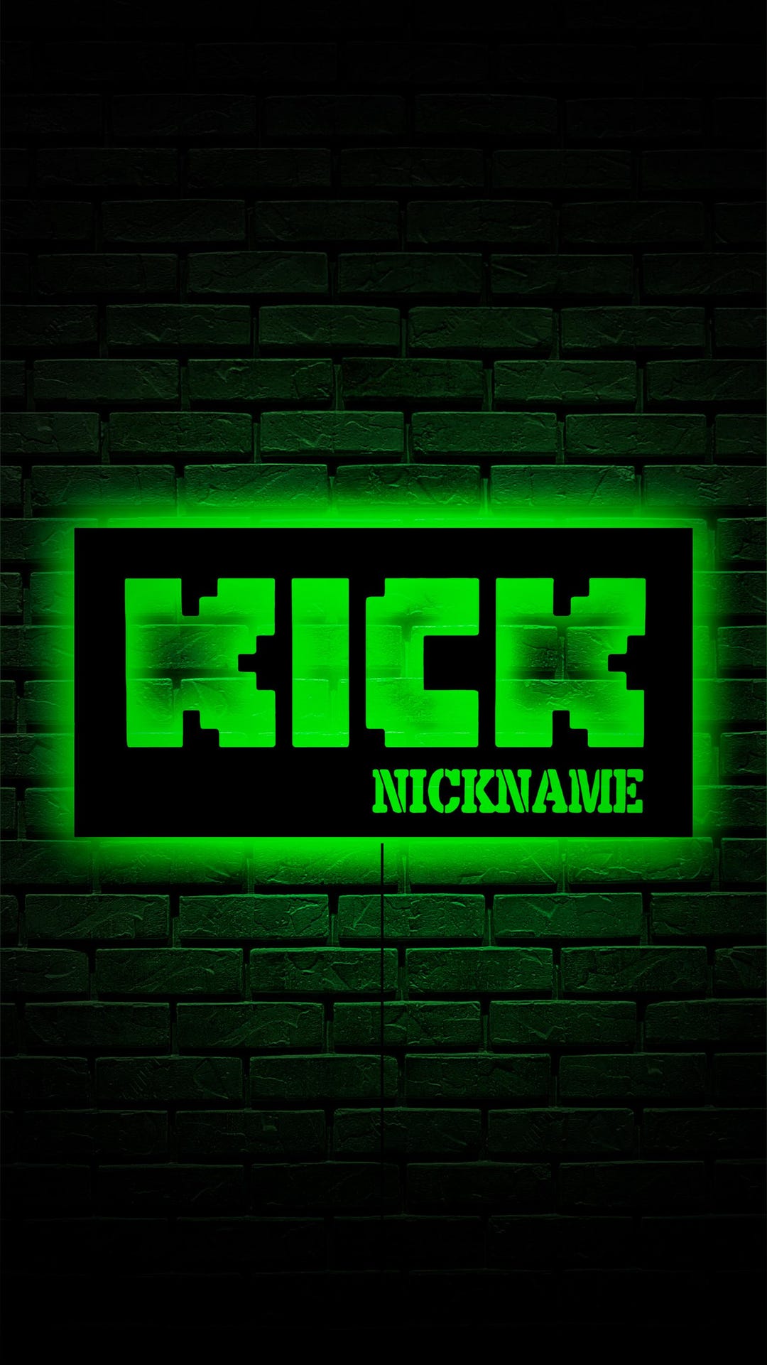 Kick Wood Wall Art With Rgb Led Light, Kick Home Decor, Kick Neon Sign ...