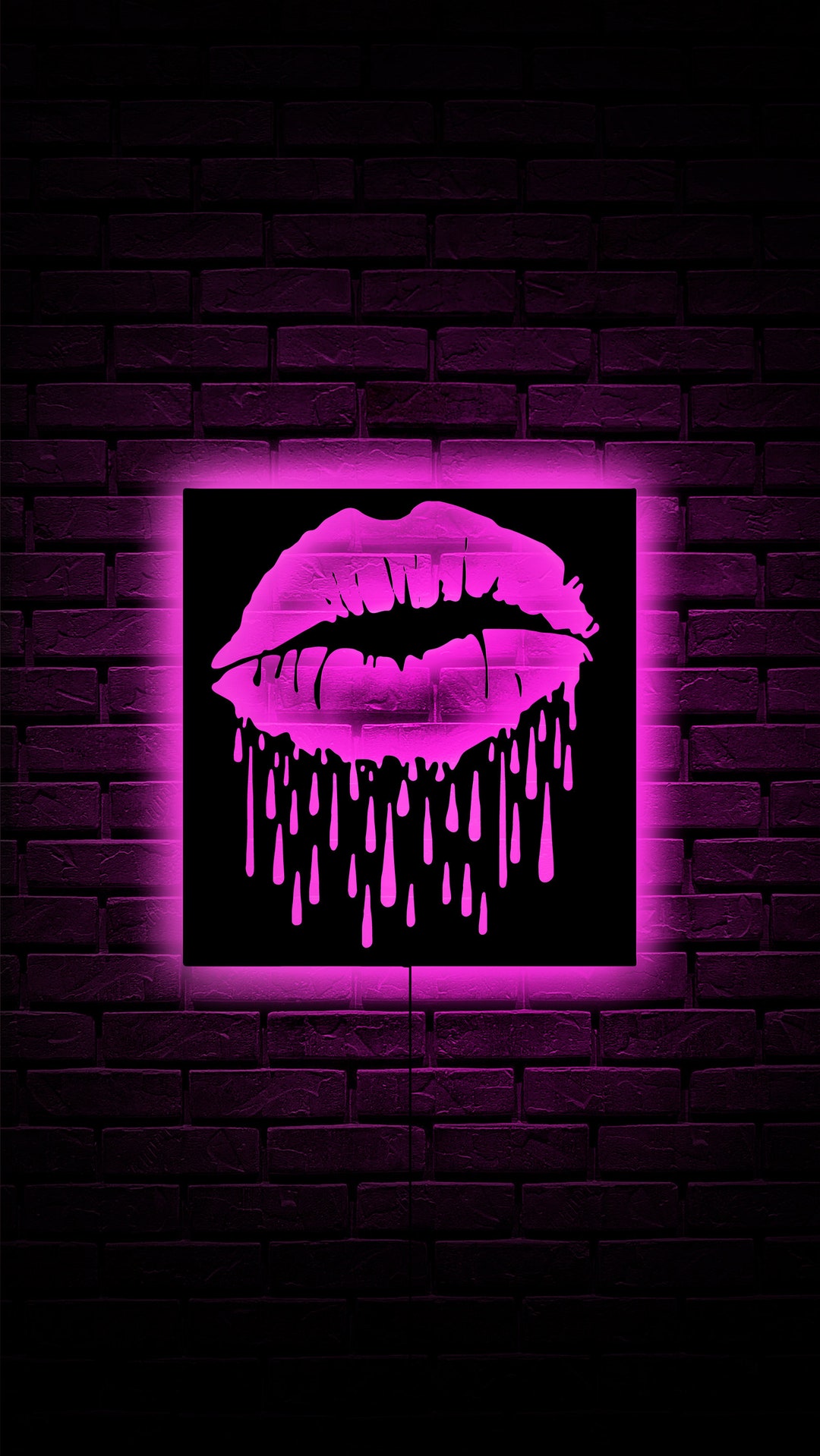 Dripping Lips Led Sign, Custom Game Light Sign, Birthday Gift, Gamer ...