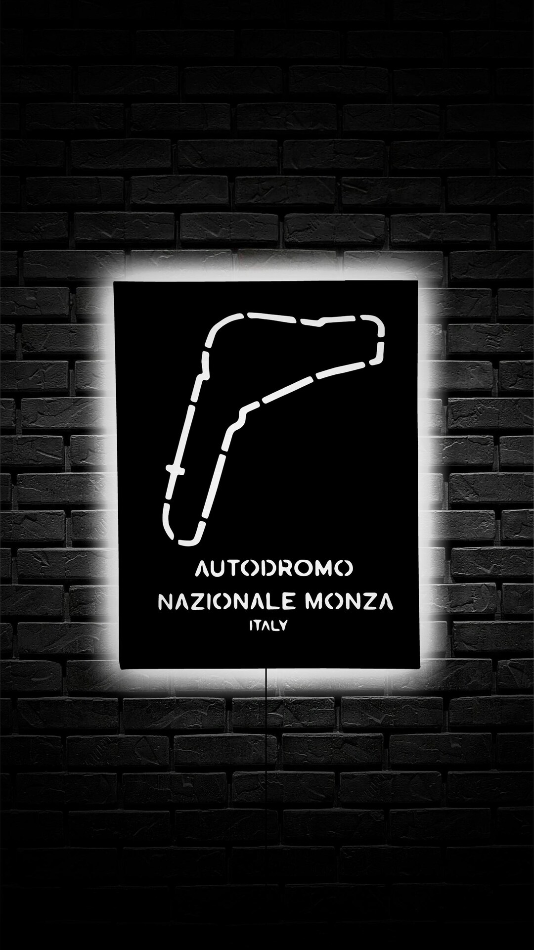 Monza Map Wooden RGB Led Light, F1 Sign, Birthday Gifts, Game Room ...