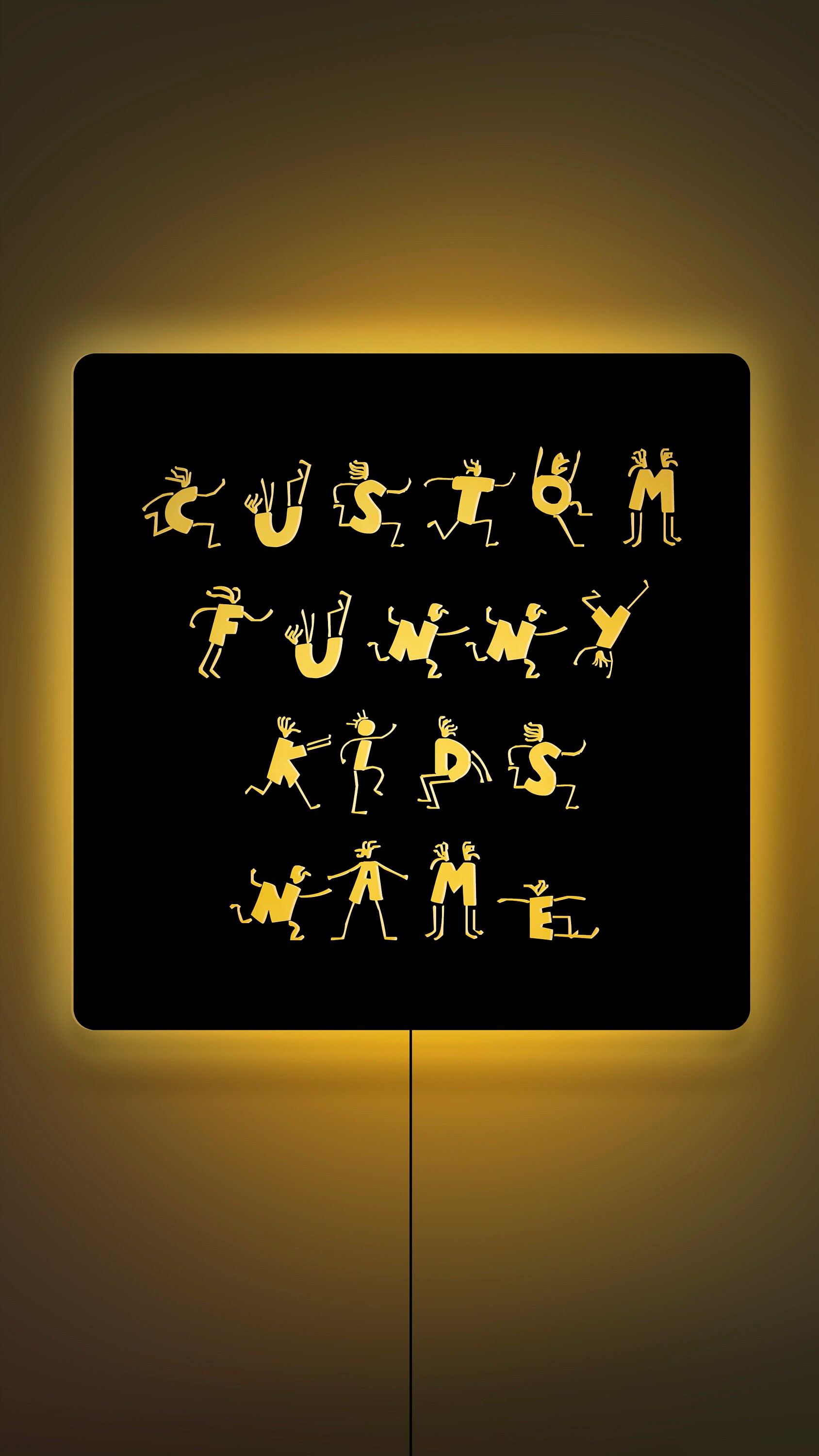 Custom Dripping Name Wooden RGB Led Light Sign, Game Room Decor, Custom ...