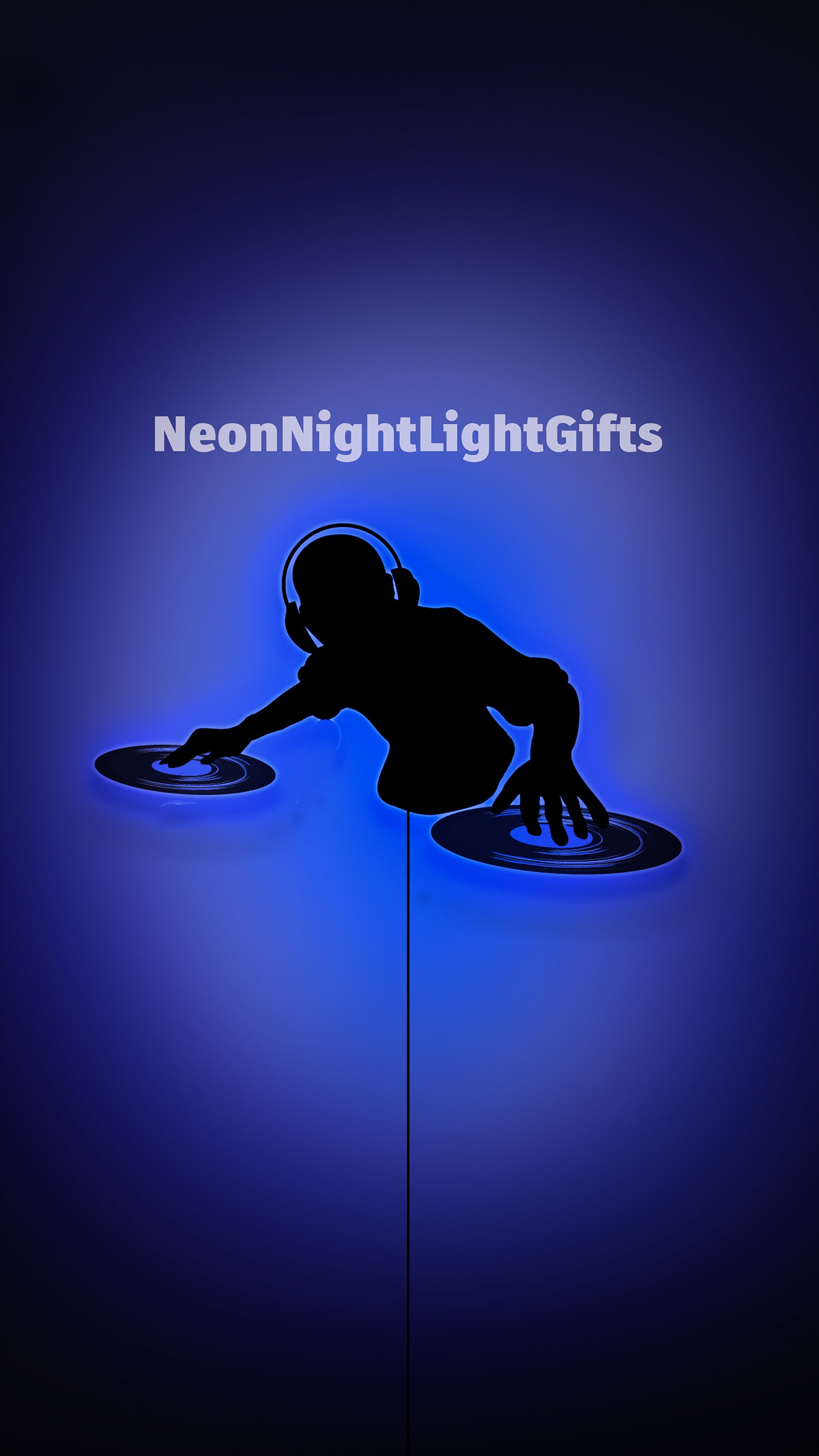 Custom DJ Silhouette Light Decor, Birthday Gift, Personalized Wall ...