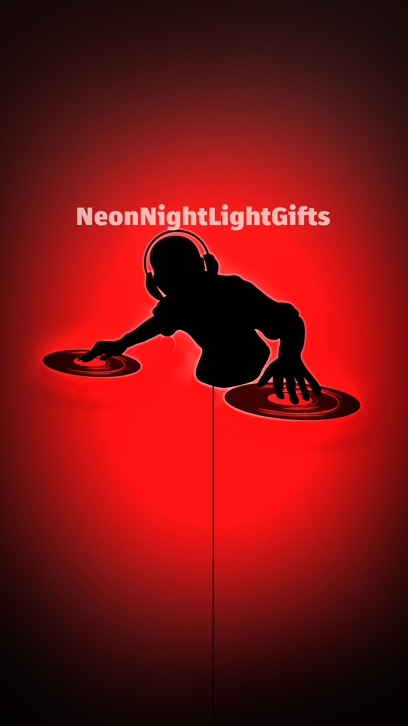 Custom DJ Silhouette Light Decor, Birthday Gift, Personalized Wall ...