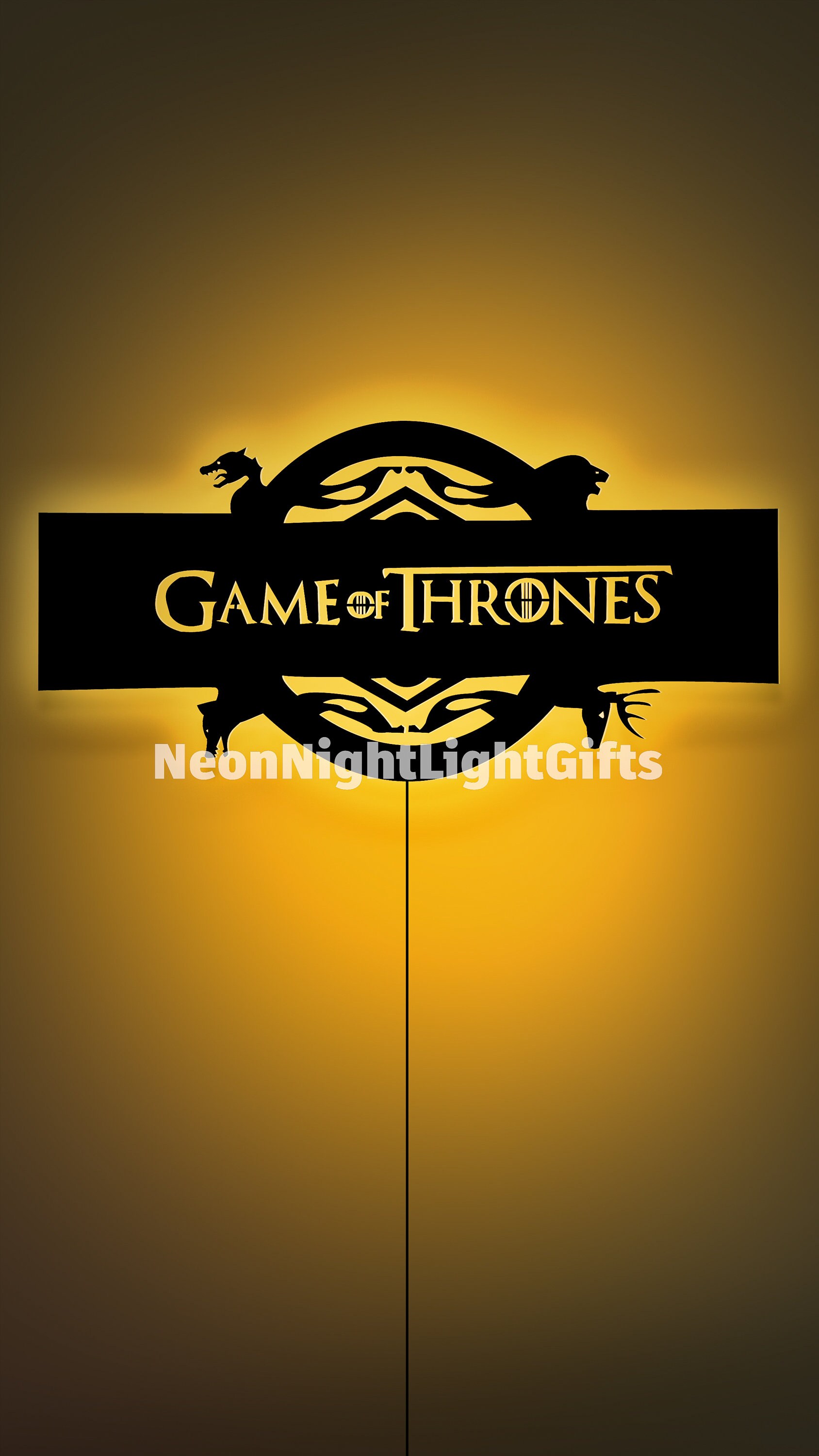 Game of Thrones Wood RGB Led Light Sign, Custom GOT Light Sign, Gamer ...
