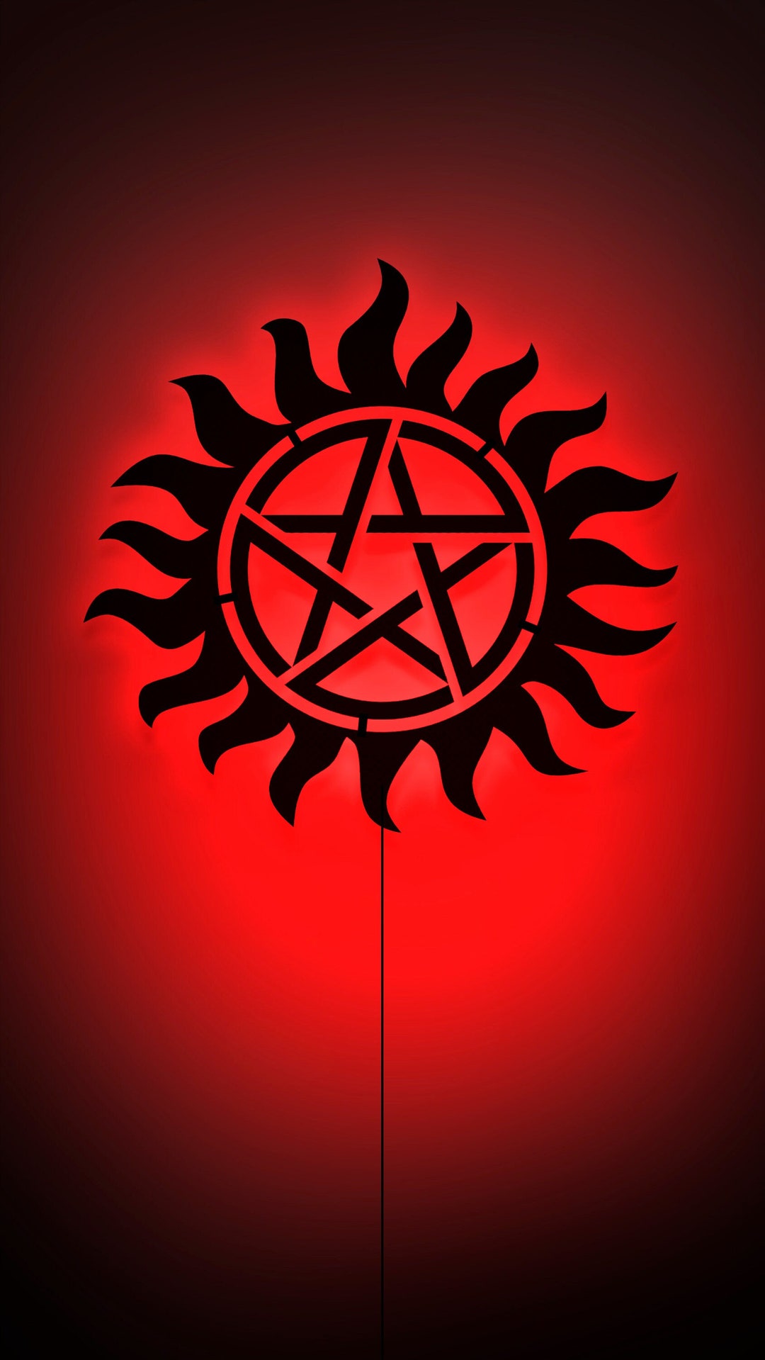 Supernatural Wood Wall Art With Rgb Led Light, Supernatural Room Decor ...