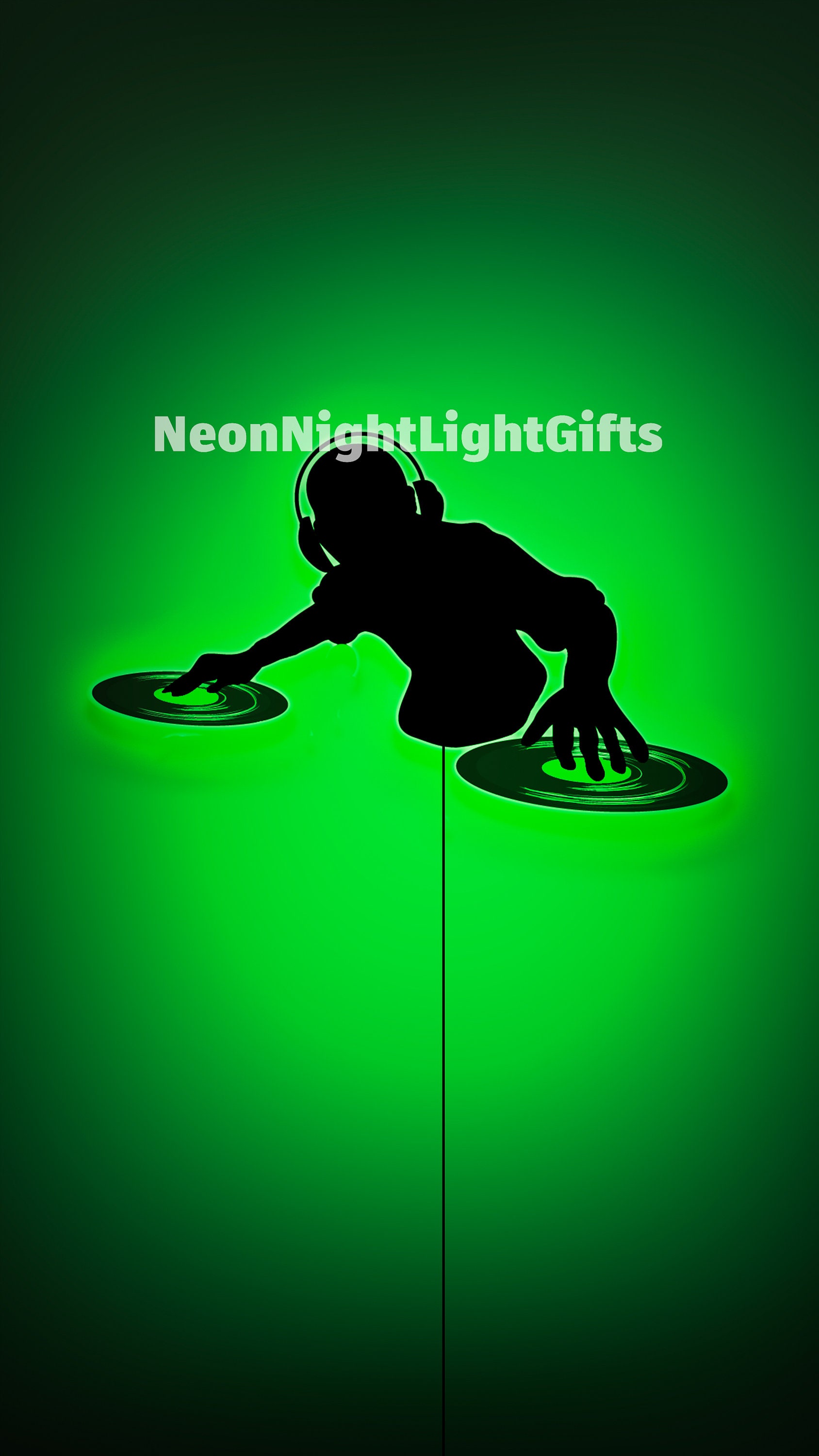 Custom DJ Silhouette Light Decor, Birthday Gift, Personalized Wall ...