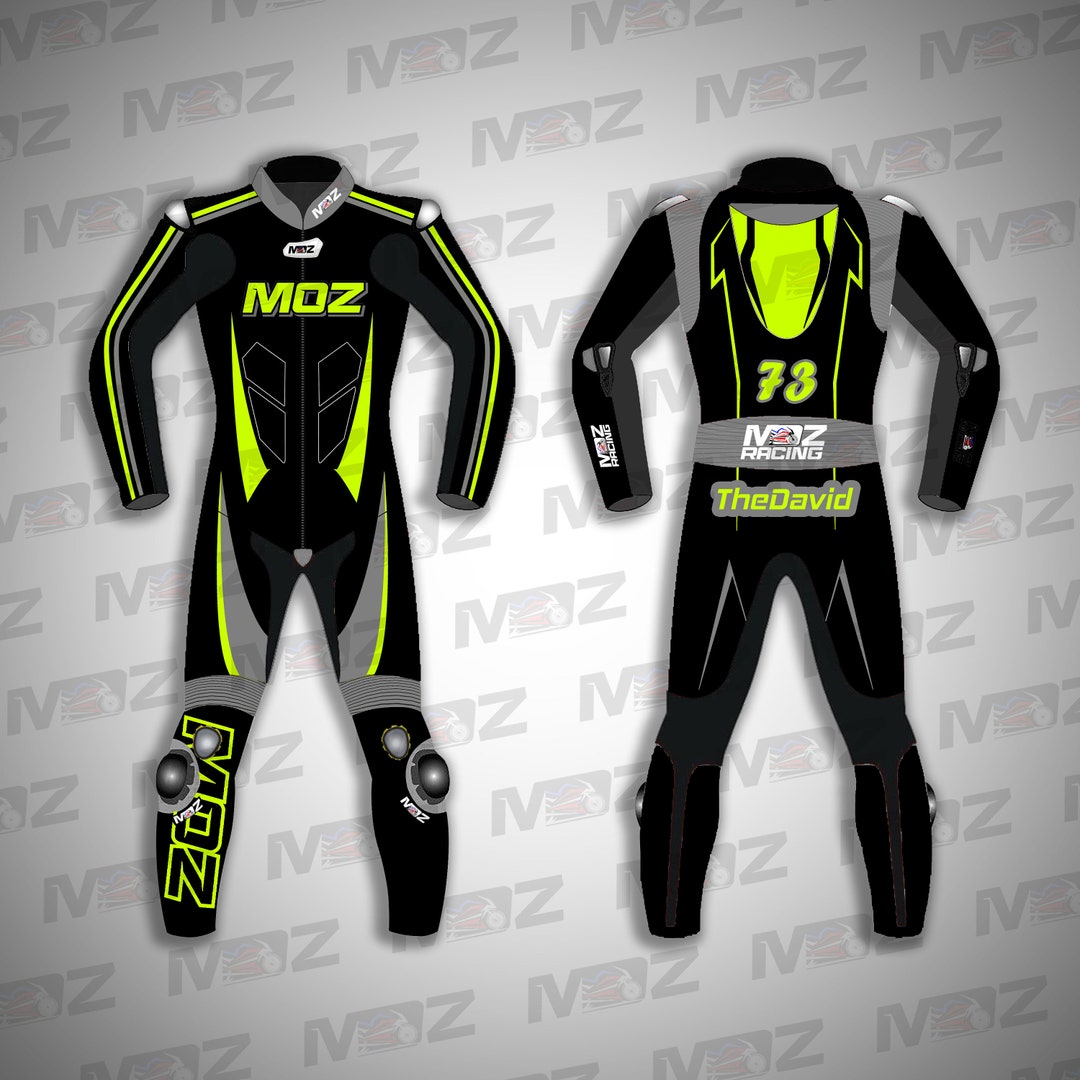 Custom Motorcycle Racing Leather Suit Riding Motorbike Biker Suits One ...