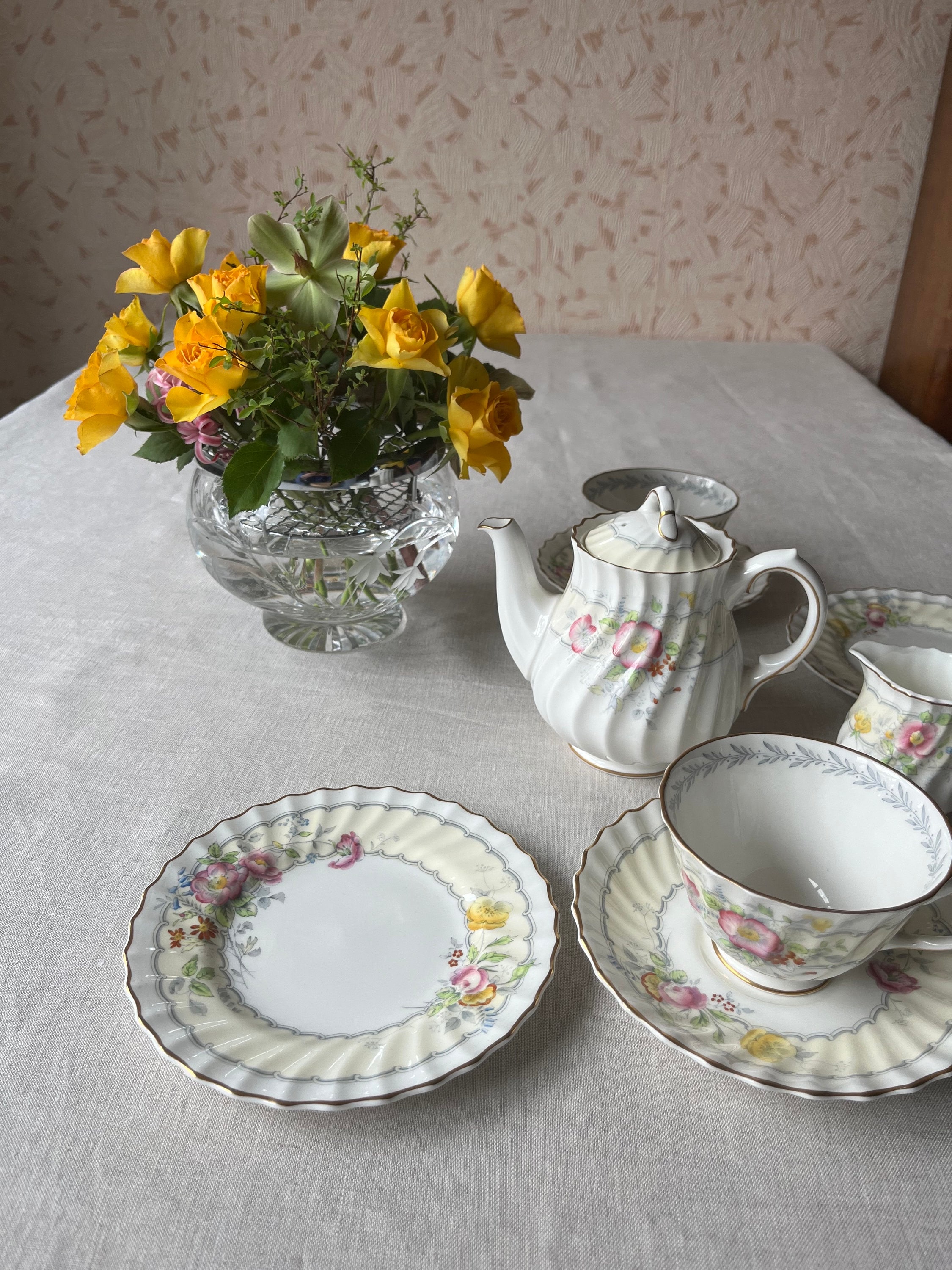 Royal Doulton Farley Fine Bone China Set of 8/ Vintage Tea Set H4882 ...