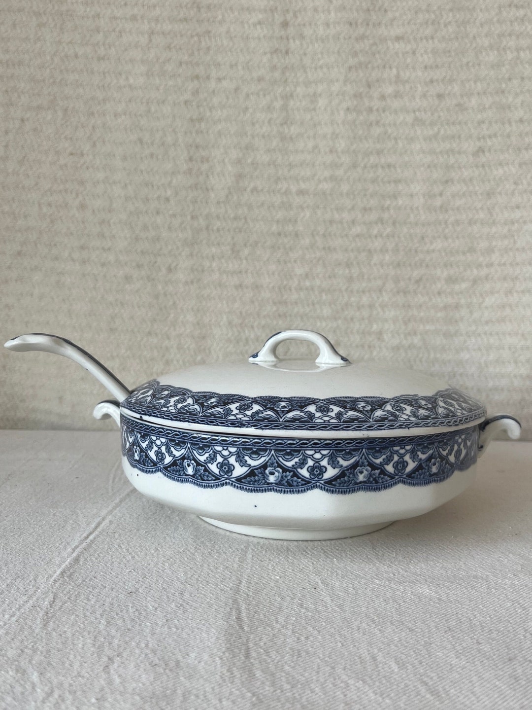 Antique Empire Ware Porcelain Tureen With a Lid and a Porcelain Serving ...